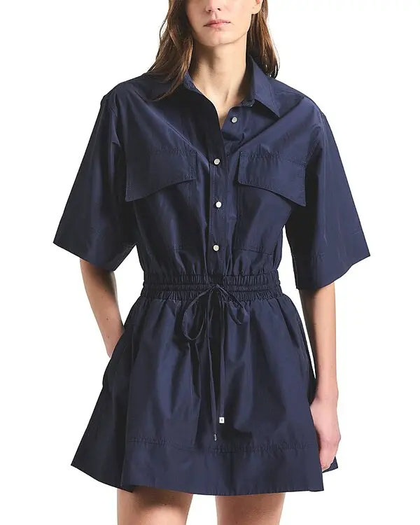 Derek Lam 10 Crosby Sabrina Drawstring Dress - Dark Navy