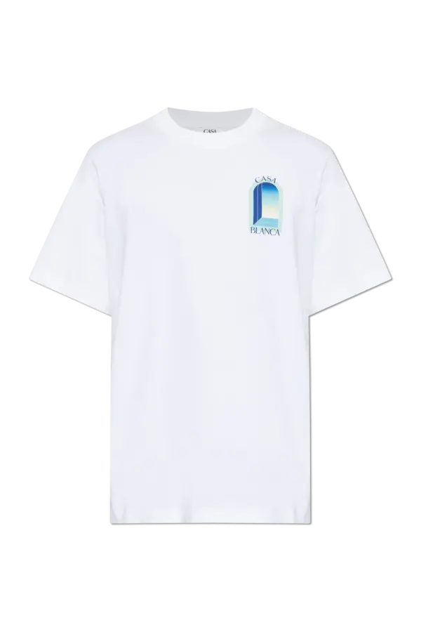 Casablanca T-shirt With Colorful Print - White