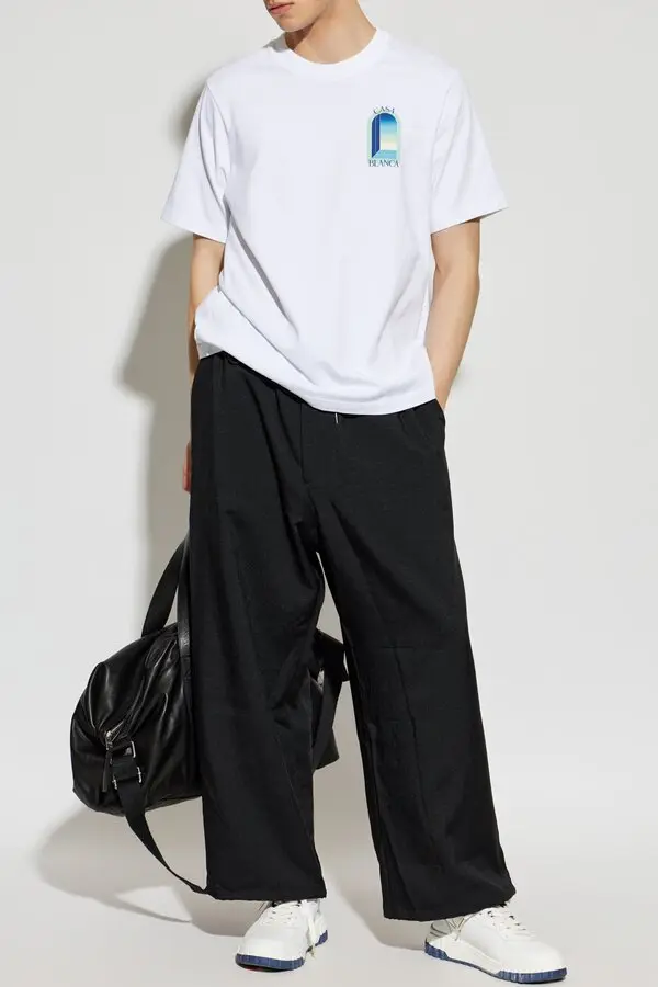 Casablanca T-shirt With Colorful Print - White