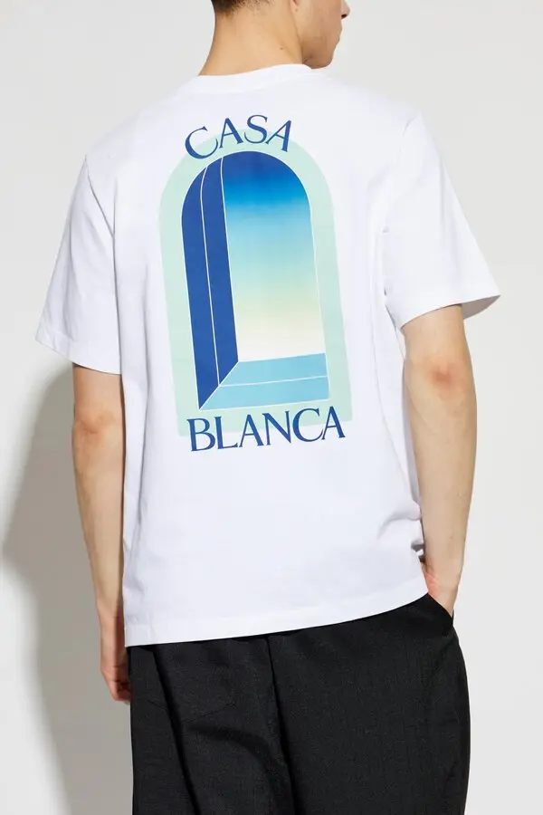 Casablanca T-shirt With Colorful Print - White