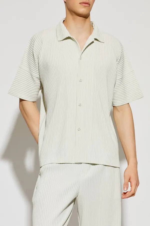 Issey Miyake Pleated Shirt - Light Blue