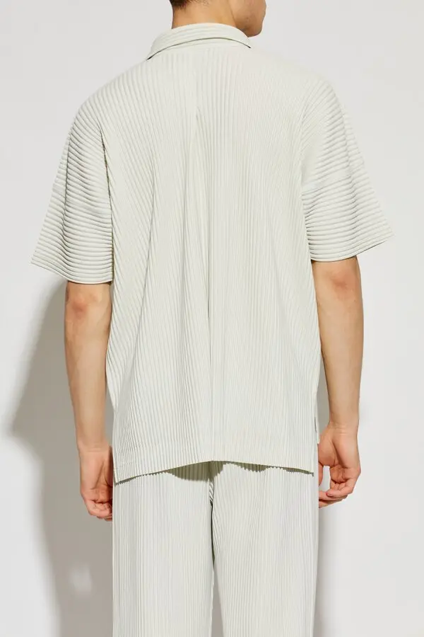 Issey Miyake Pleated Shirt - Light Blue
