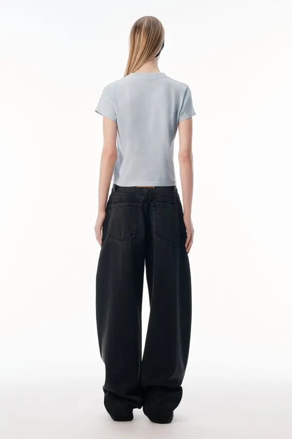 Alexander Wang Mirrored Logo Cropped Tee