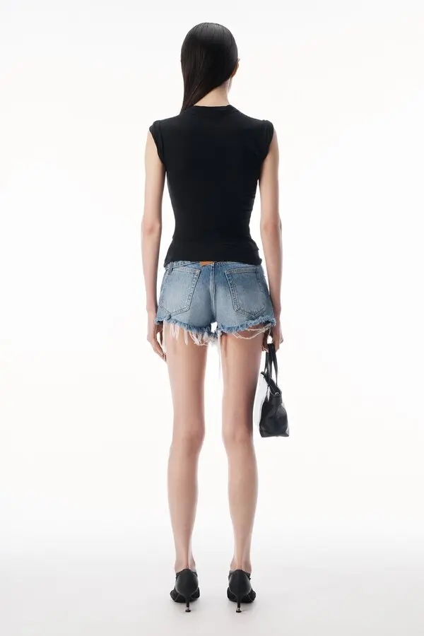 Alexander Wang Twisted Bust Layered Tank - Black