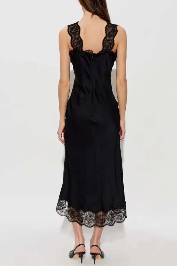 Alexander McQueen Lace Insert Midi Dress