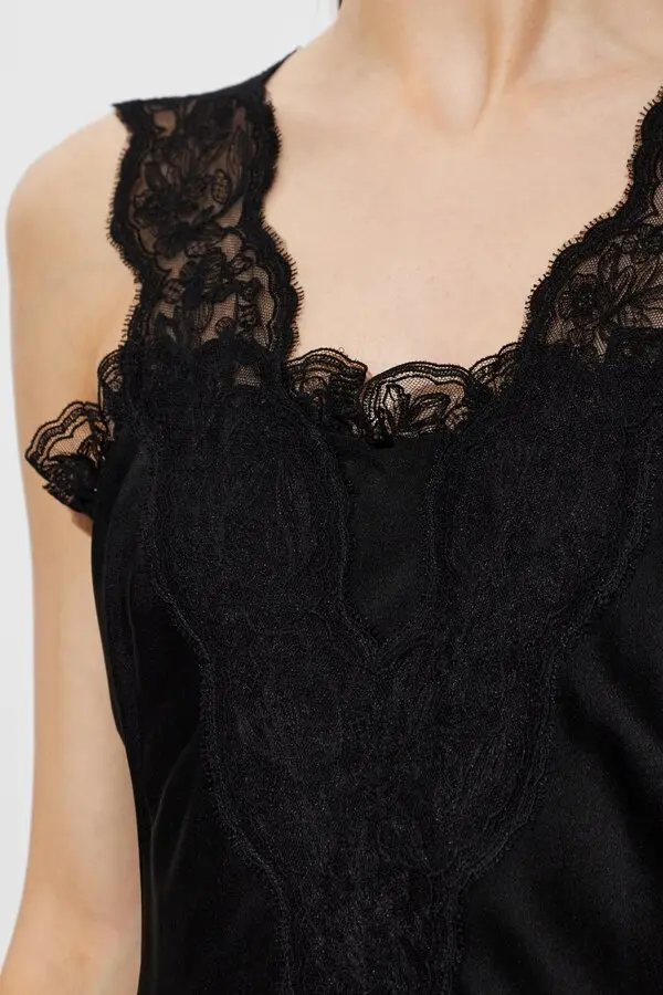 Alexander McQueen Lace Insert Midi Dress
