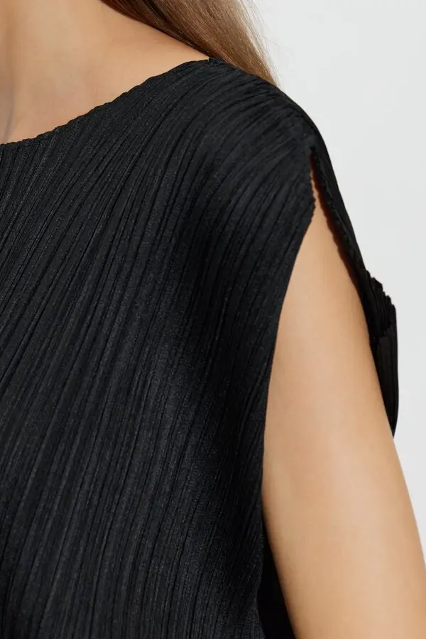 Issey Miyake Midi Dress With Asymmetrical Hem