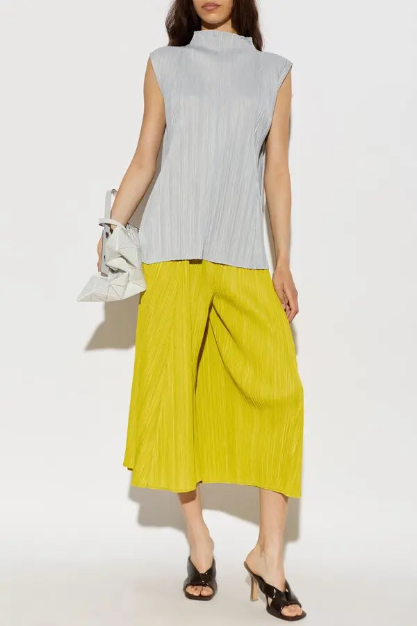Issey Miyake Sleeveless Pleated Top