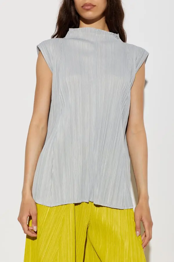 Issey Miyake Sleeveless Pleated Top