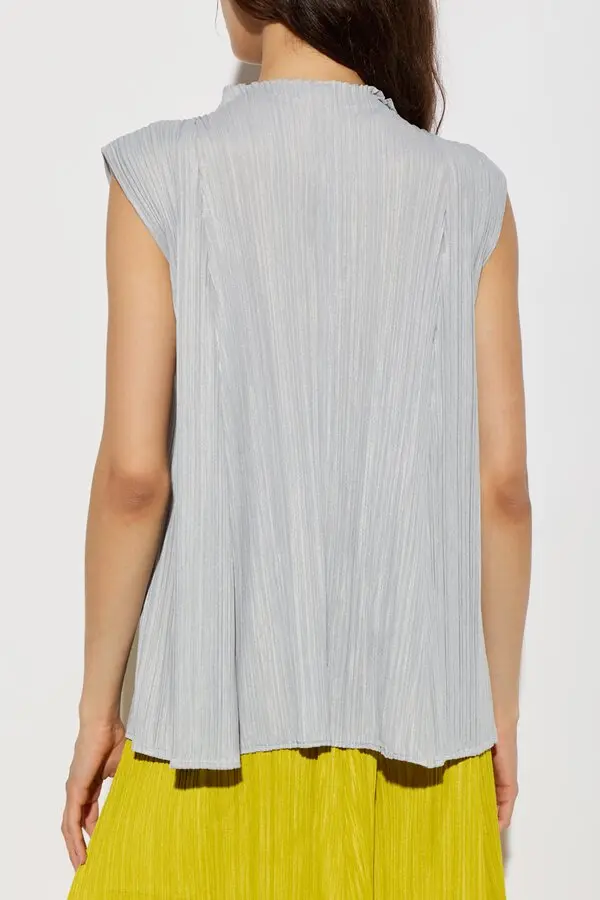 Issey Miyake Sleeveless Pleated Top