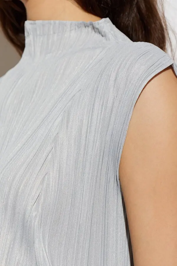 Issey Miyake Sleeveless Pleated Top