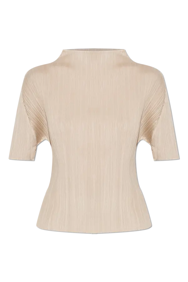 Issey Miyake Pleated Top - Cream