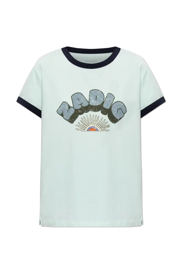 Zadig&Voltaire Walk' T-shirt With Graphic Print - Blue