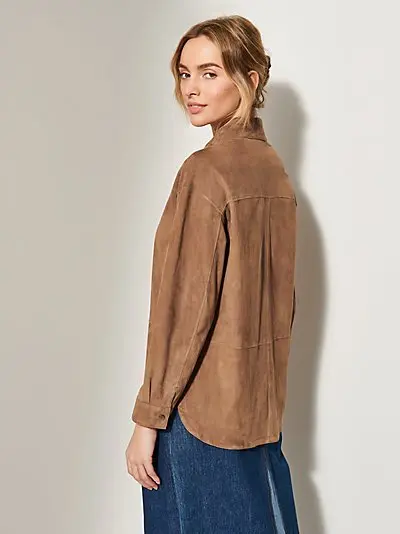 Overland Tara Reversible Suede Leather Shirt Jacket
