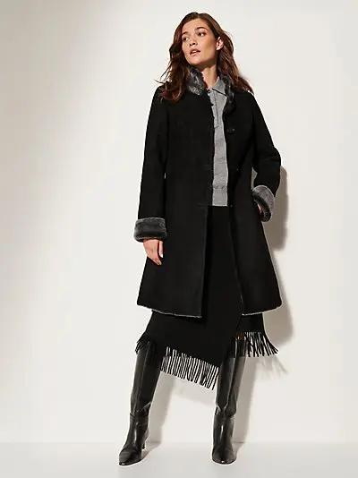 Overland Camila Sheepskin Coat - Black