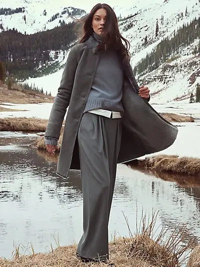 Overland Camila Sheepskin Coat - Graphite