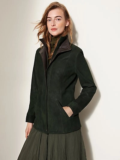 Overland Rory Distressed English Leather Jacket - Moss/rustc