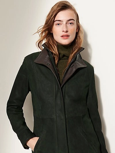 Overland Rory Distressed English Leather Jacket - Moss/rustc