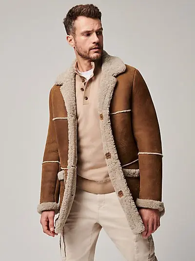 Overland Maverick Sheepskin Rancher Coat - Saddle