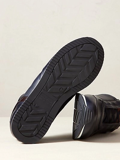 Overland Zay Leather Sneakers - Navy