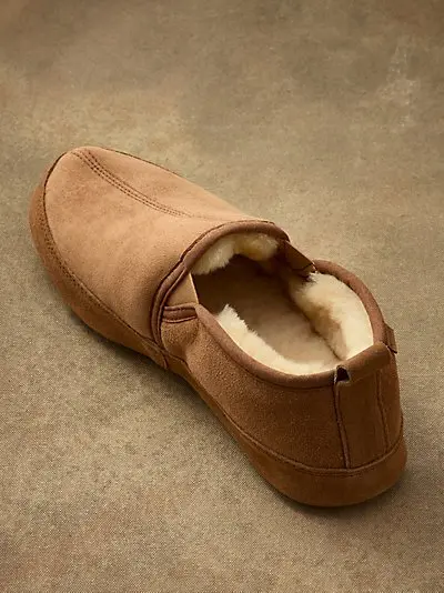 Overland Owen Sheepskin Slippers - Chestnut