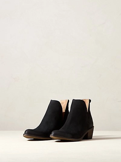 Overland S Cassidy Distressed Leather Ankle Boots - Black