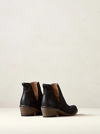 Overland S Cassidy Distressed Leather Ankle Boots - Black