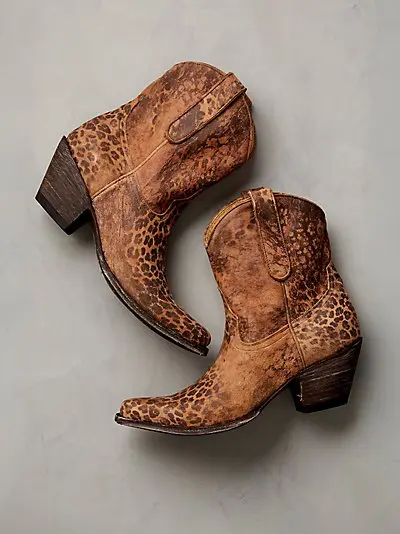 Overland Selena Leather Cowboy Boots - Ocre