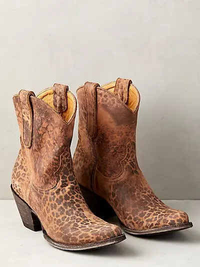 Overland Selena Leather Cowboy Boots - Ocre