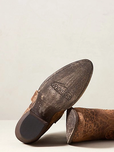 Overland Selena Leather Cowboy Boots - Ocre