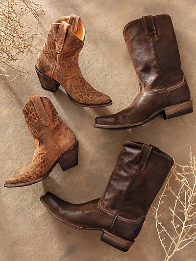 Overland Selena Leather Cowboy Boots - Ocre