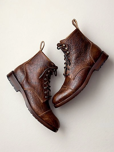 Overland Telluride Bison Leather Cap Toe Boots