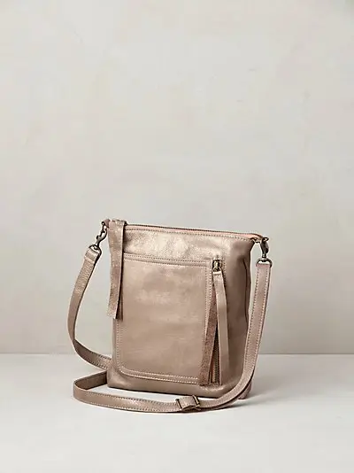 Overland Sonoma Shimmer Leather Crossbody Bag - Hazel Gold