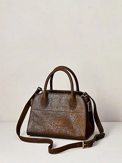 Overland Calgary Lambskin Small Crossbody Bag - Cognac