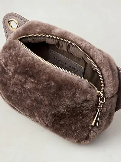 Overland St. Moritz Sheepskin Belt Bag - Nutria