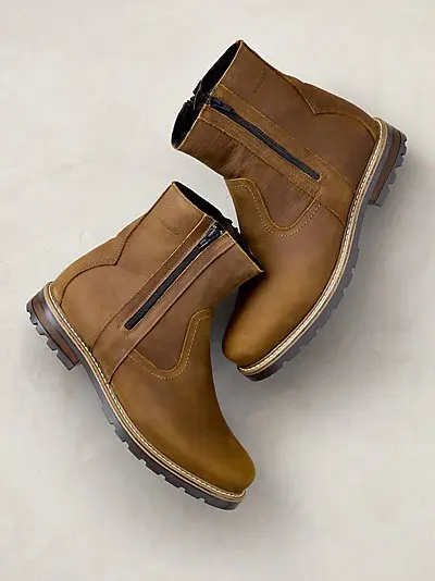 Overland Phoenix Shearling-lined Leather Boots - Rustic Brown