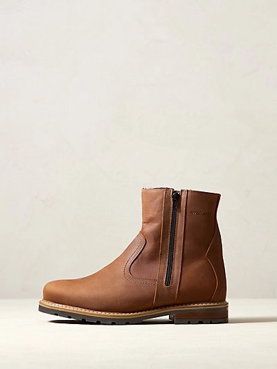 Overland Phoenix Shearling-lined Leather Boots - Rustic Brown