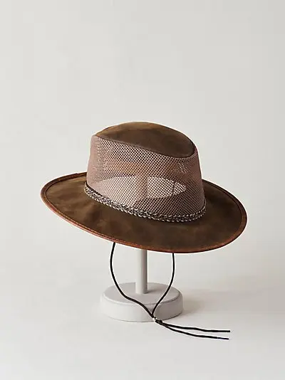 Overland Shoreline Crushable Leather & Mesh Western Hat
