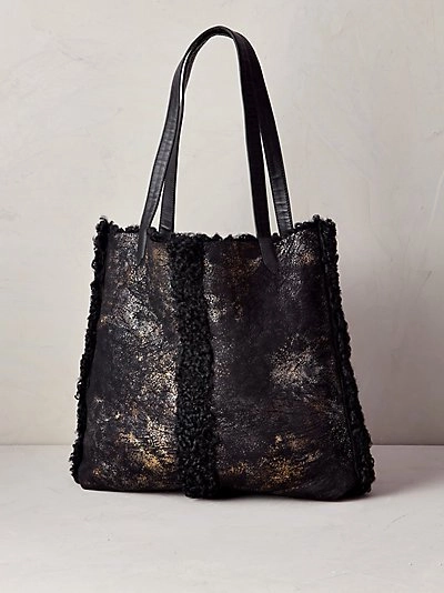 Overland Victoria Reversible Sheepskin Tote Bag - Galaxy