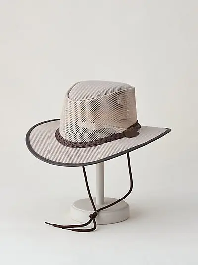 Overland Gulf Crushable Mesh Western Breezer Hat - Eggshell