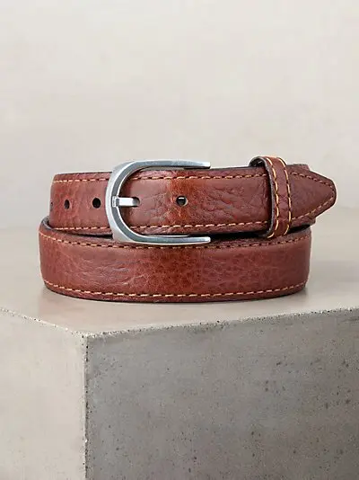 Overland Pinnacle Bison Leather Belt - Peanut