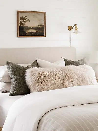 Overland 36" X 14" Tibetan Lamb Bolster Pillow - Shell