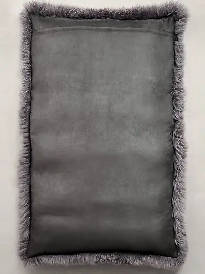 Overland Sheepskin Floor Cushion Rug - Steel