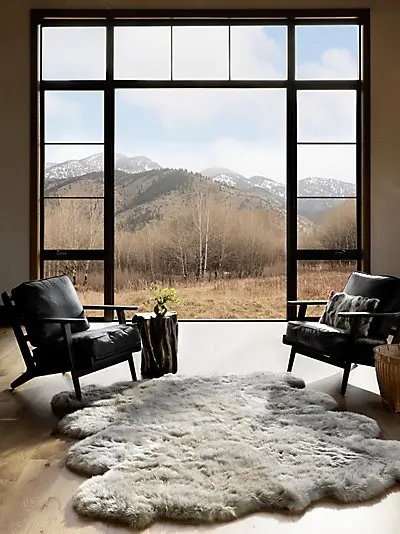 Overland 8-pelt Australian Sheepskin Area Rug - Linen