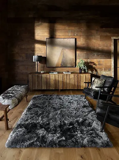 Overland 5.5' X 8' Australian Sheepskin Area Rug - Steel
