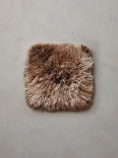 Overland 15" X 15" Australian Sheepskin Chair Cushion - Brown Briesa