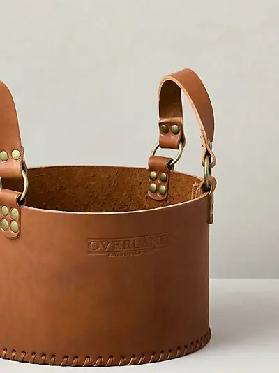 Overland Small Leather Basket