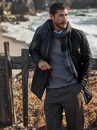 Overland Christian Quilted Leather Coat