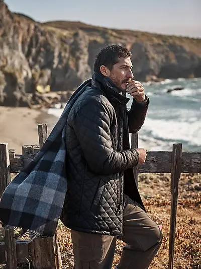 Overland Christian Quilted Leather Coat