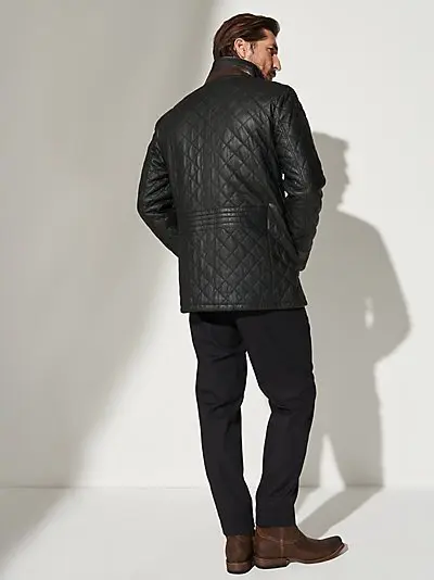 Overland Christian Quilted Leather Coat
